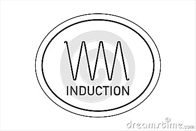 Induction, Icon For Marking Dishes. To Designate A Surface, A Coating ...