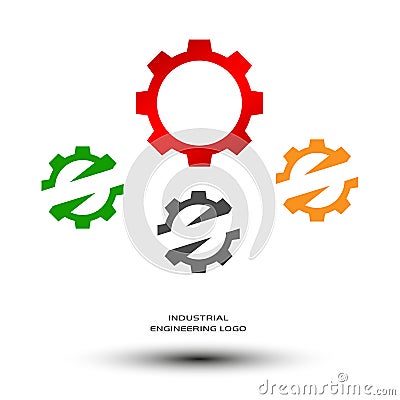 Industrial Engineering Logo Cartoon Vector | CartoonDealer.com #93601177
