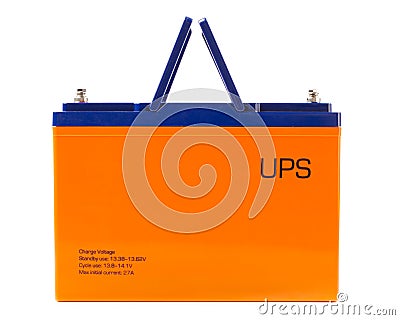 Industrial Lead Acid Battery On White Royalty-Free Stock Photo ...