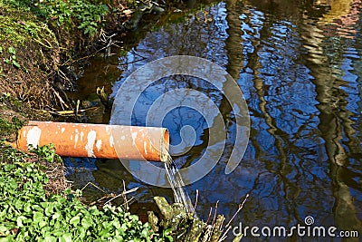 Industrial Pipe Dumping Waste Water Royalty Free Stock Image - Image ...