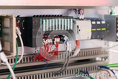 Industrial PLC Based Automation System In A Rack Royalty-Free Stock ...