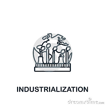 Industrialization Icon. Monochrome Simple Icon For Templates, Web ...