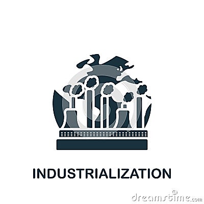 Industrialization Icon. Monochrome Simple Icon For Templates, Web ...