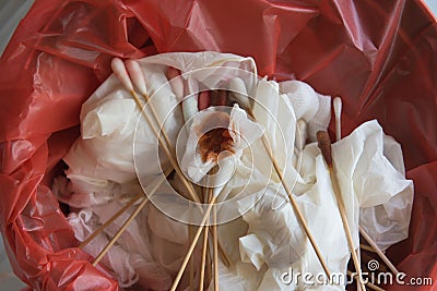 Infectious Wastes In Red Bag At Hospital, Background Royalty-Free Stock ...