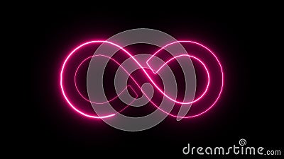 Infinite Loop Symbol in Neon Green Light on Black Background Stock ...
