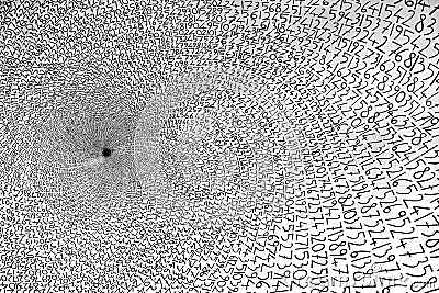 Infinite Pattern Of Numbers In Whirlpool Stock Illustration - Image ...