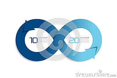Infinity Arrows Infographic. 2 Step Options Template, Scheme, Diagram ...