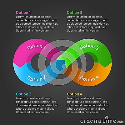 Infinity Loop Timeline Infographic Cartoon Vector | CartoonDealer.com ...