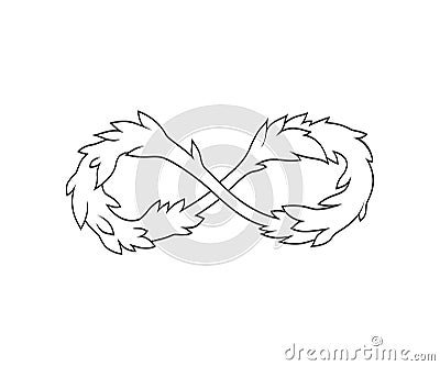 Infinity Sign With Leaves Royalty-Free Stock Photo | CartoonDealer.com ...