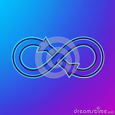 An Infinity Symbol Rendered With Arrows, Signifying Continuous Movement ...