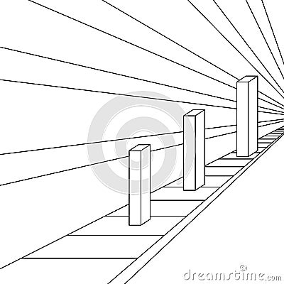 Influence Of Perspective On Columns, Ponzo Geometrical Optical Illusion ...