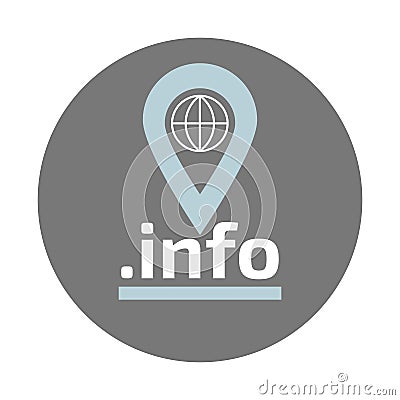 Domain Logo in Large Modern Data Center with Multiple Rows of Network ...