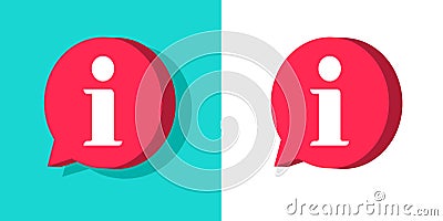 Info Icon 3d Red Vector Or Help Information Graphic Symbol Clipart For ...