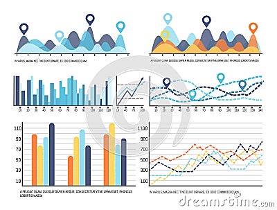 Infochart With Data, Flowchart Visual Information Vector Illustration ...