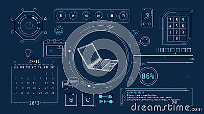 Animated Infographics on the Theme of Network Technologies. Stock ...