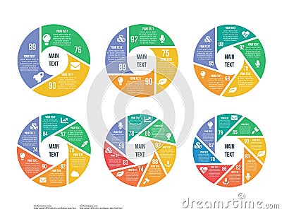 Infographic Element Rotation Template And Powerpoint Full Color. Vector ...