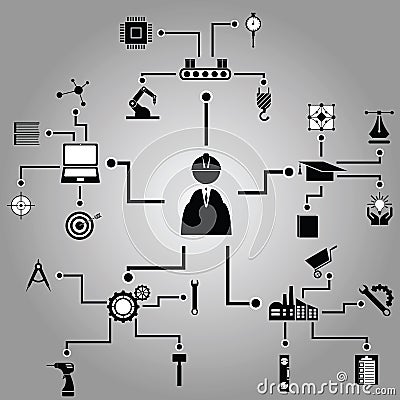 Infographic Engineering Template Design Vector Illustration ...