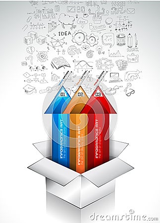 Infographic Layout For Infocharts And Item Classification Stock Photo ...