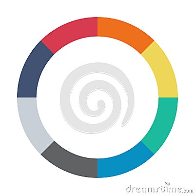 Infographic Pie Chart. Cycle Presentation Diagram 8 Section. Vector ...