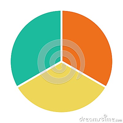 Infographic Pie Chart. Cycle Presentation Diagram 3 Section. Vector ...