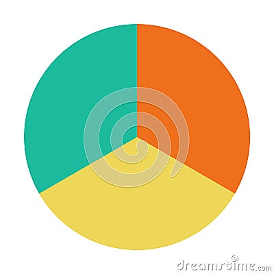 Infographic Pie Chart. Cycle Presentation Diagram 3 Section. Vector ...