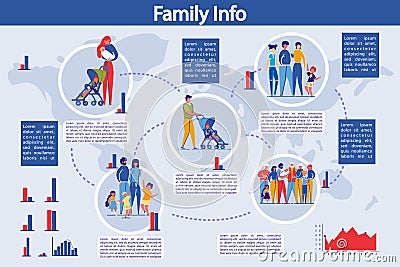 Infographic Set. Family Structure Presentation. Vector Illustration ...