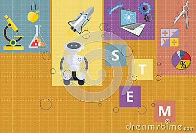 Infographic STEM Education Vector Illustration | CartoonDealer.com ...