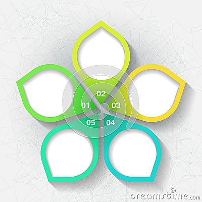 Infographic Template With Five Labels Vector Illustration ...