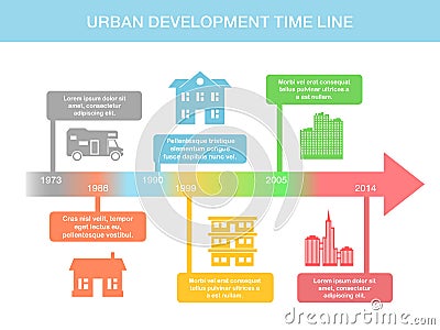 Infographic Timeline Elements With Real Estate Royalty Free Stock ...
