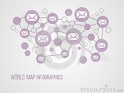 Infographics Map With Symbols Cartoon Vector | CartoonDealer.com #83897585