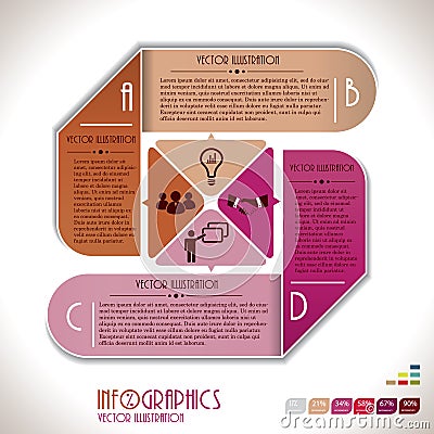 Infographics Template With Letters. Cartoon Vector | CartoonDealer.com ...
