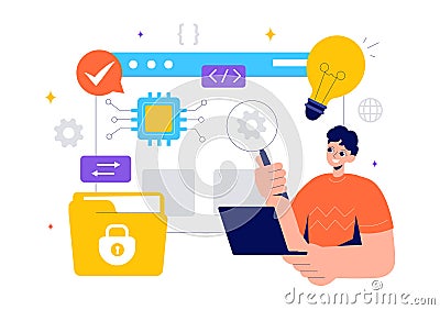 Informatics Vector Illustration Featuring Logistics And Supply Chain ...