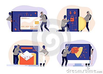 Information Hacking. Spy Hacker Phishing, Internet Money Fraud. Cyber ...