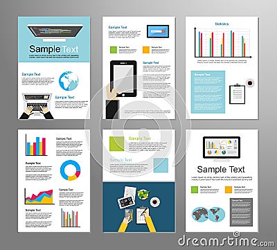 Information Technology Or Business Infographic Elements. IT Background ...