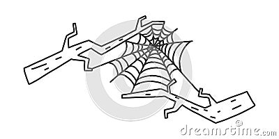 Informational Flyer, Cobweb Sketch, Hand Drawn. Vector Illustration ...