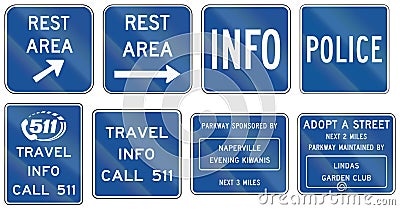 Informational United States MUTCD Road Signs Stock Photography ...
