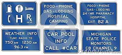 Informational United States MUTCD Road Signs Royalty-Free Stock ...