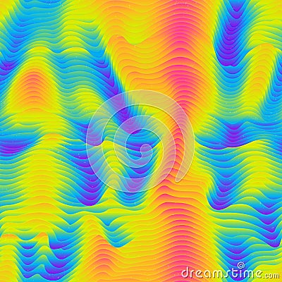 Infrared Radiation Waves Seamless Pattern Vector Illustration ...