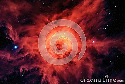 Infrared View Of A Protostar In A Mesmerizing Nebula Royalty-Free Stock ...