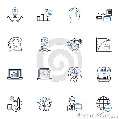 Infrastructure Improvement Line Icons Collection. Development, Upgrades ...