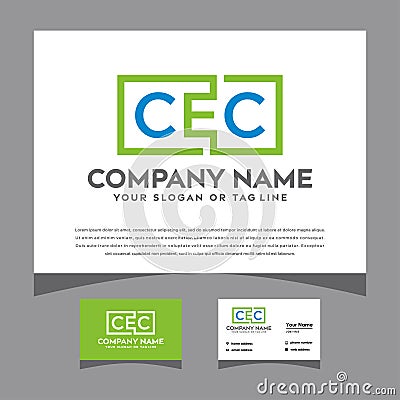 Initial Cec Logo Design For Various Business Vector | CartoonDealer.com ...