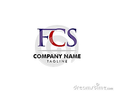 Initial Letter FCS Logo Template Design Cartoon Vector | CartoonDealer ...