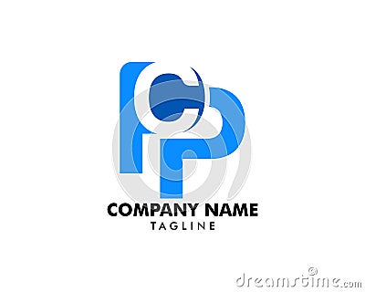 Initial Letter PCP Logo Template Design Cartoon Vector | CartoonDealer ...
