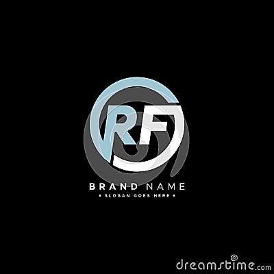 Initial Letter RF Logo - Simple Business Logo For Alphabet R And F ...