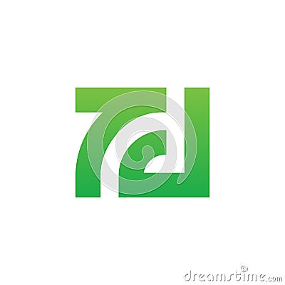 Initial Letter TD Or 7D Logo Icon Design, Square Shape Monogram ...