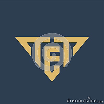 Initial Letter TET Logo Icon Vector, Triangle Shape Monogram Logo ...