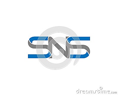 Initial Letters SNS Logo Design Icon Premium Concept Vector ...