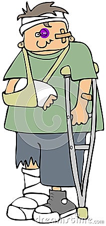 Injured Boy Royalty-Free Cartoon | CartoonDealer.com #27534872