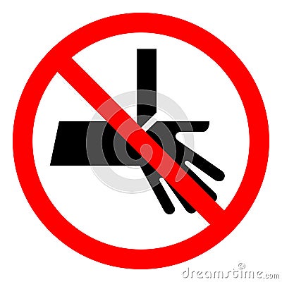 Injury Hazard Cutting Hand Hazard Symbol Sign, Vector Illustration ...