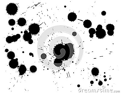 Ink Splatters Cartoon Vector | CartoonDealer.com #1844051